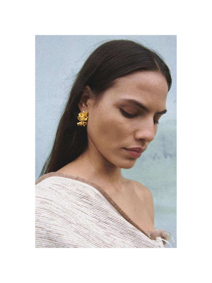 Splotch Recycled Gold Vermeil Earrings by Completedworks | Finematter