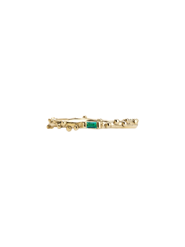 Elfin emerald textured band by Irena Chmura Jewellery | Finematter
