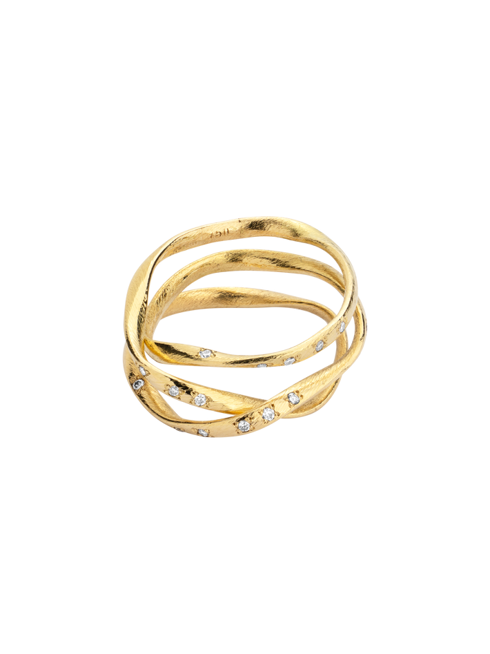 Flair diamonds 3 loop ring by Kristine Algreen Fine Jewellery | Finematter