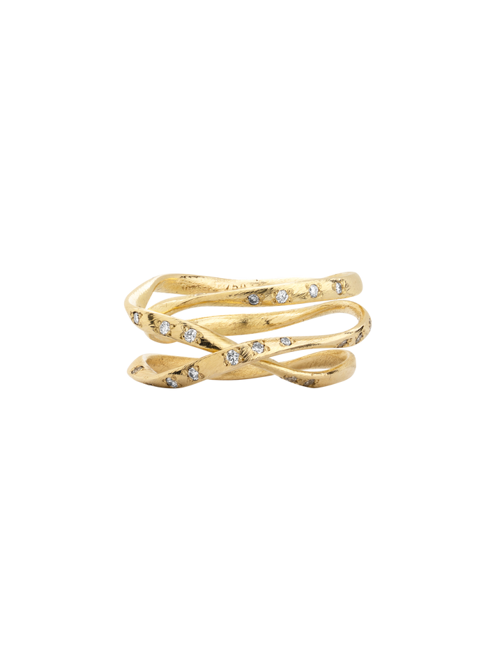 Flair diamonds 3 loop ring by Kristine Algreen Fine Jewellery | Finematter